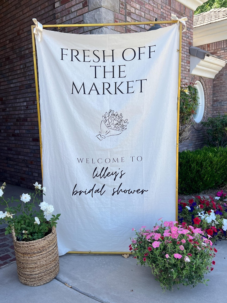 Fresh off the Market— Bridal Shower Sign - Etsy