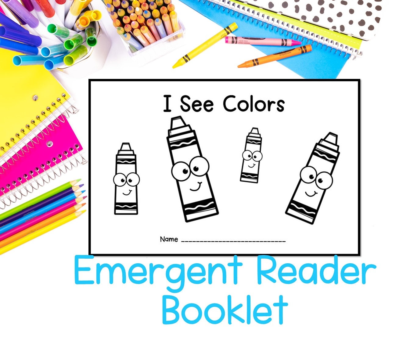 I See Colors Book- Emergent Reader- Coloring- Prek- Kinder - Etsy