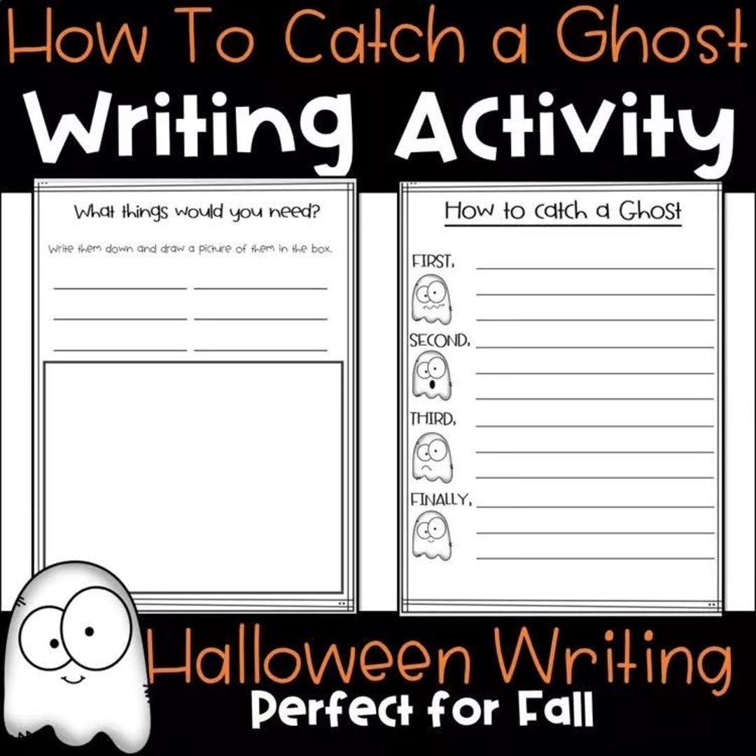 How to Catch a Ghost: Halloween Sequence and Writing Activity - Etsy