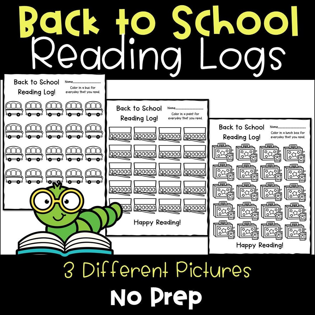 Back to School Reading Logs - Etsy