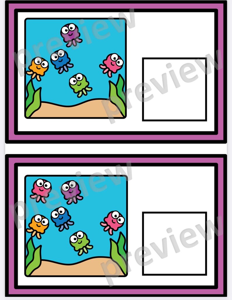 Jellyfish Counting Cards - Etsy