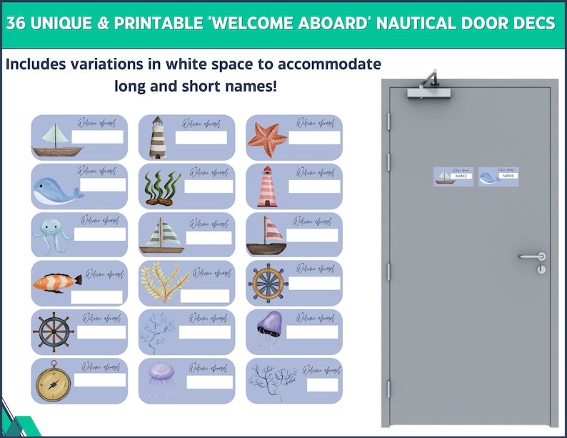 RA 'welcome Aboard' Nautical Door Decs - Etsy