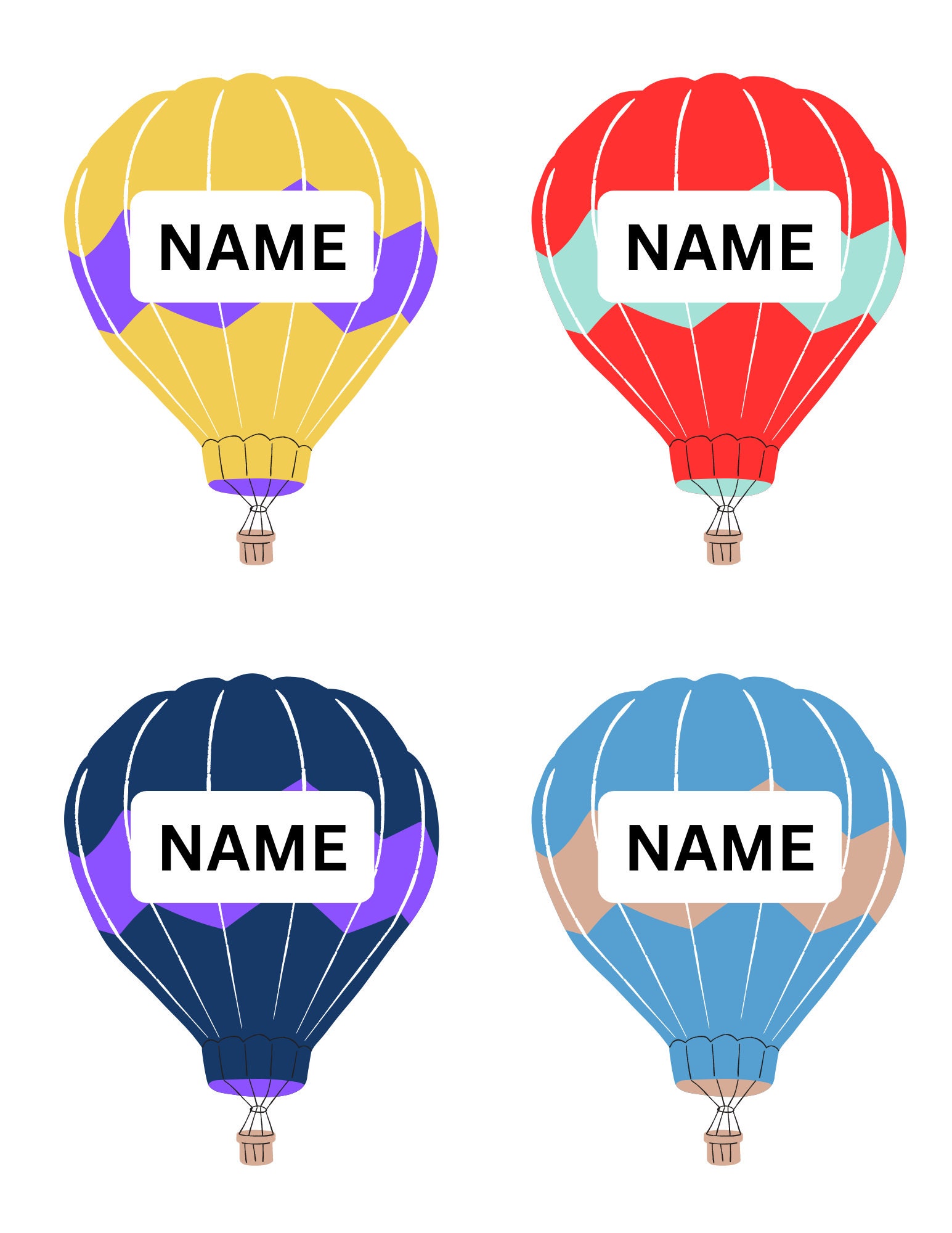 Printable RA Hot Air Balloon Door Decs - Etsy