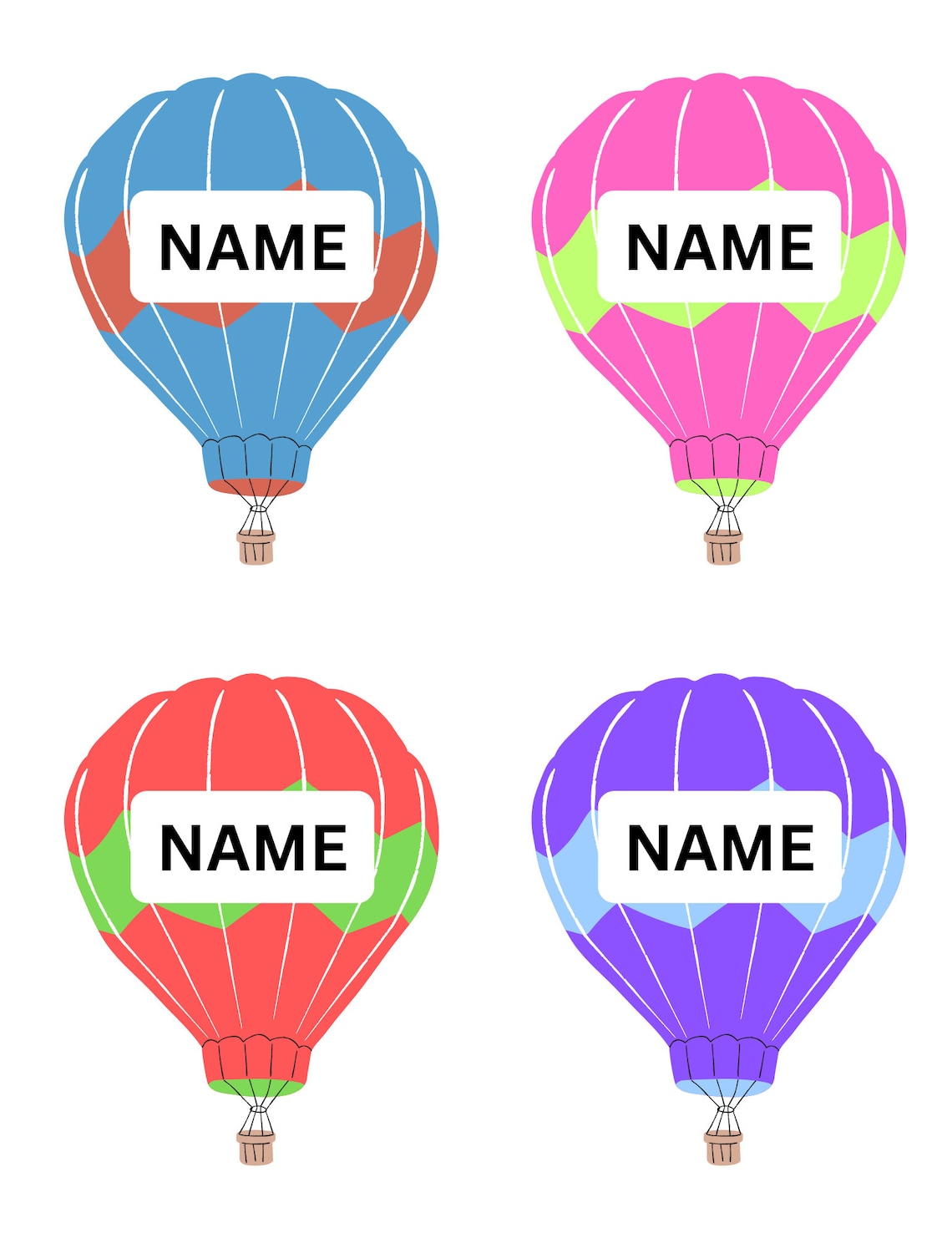 Printable RA Hot Air Balloon Door Decs - Etsy