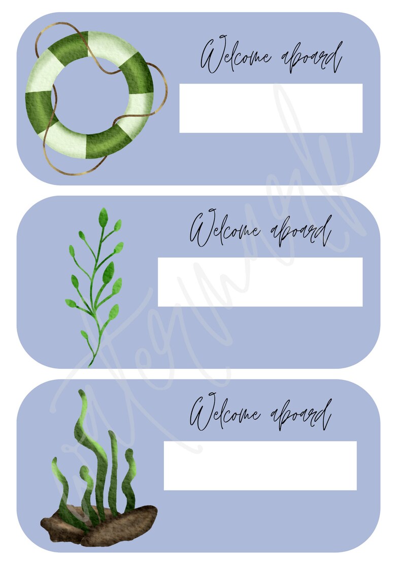RA 'welcome Aboard' Nautical Door Decs - Etsy