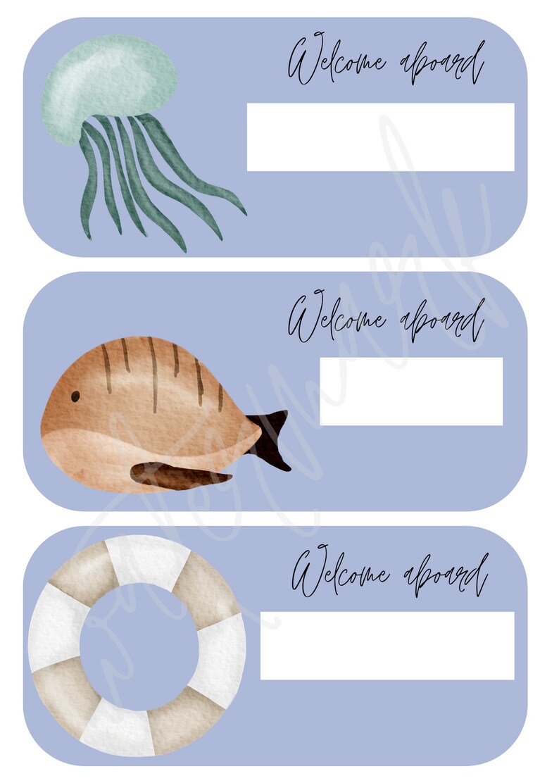 RA 'welcome Aboard' Nautical Door Decs - Etsy