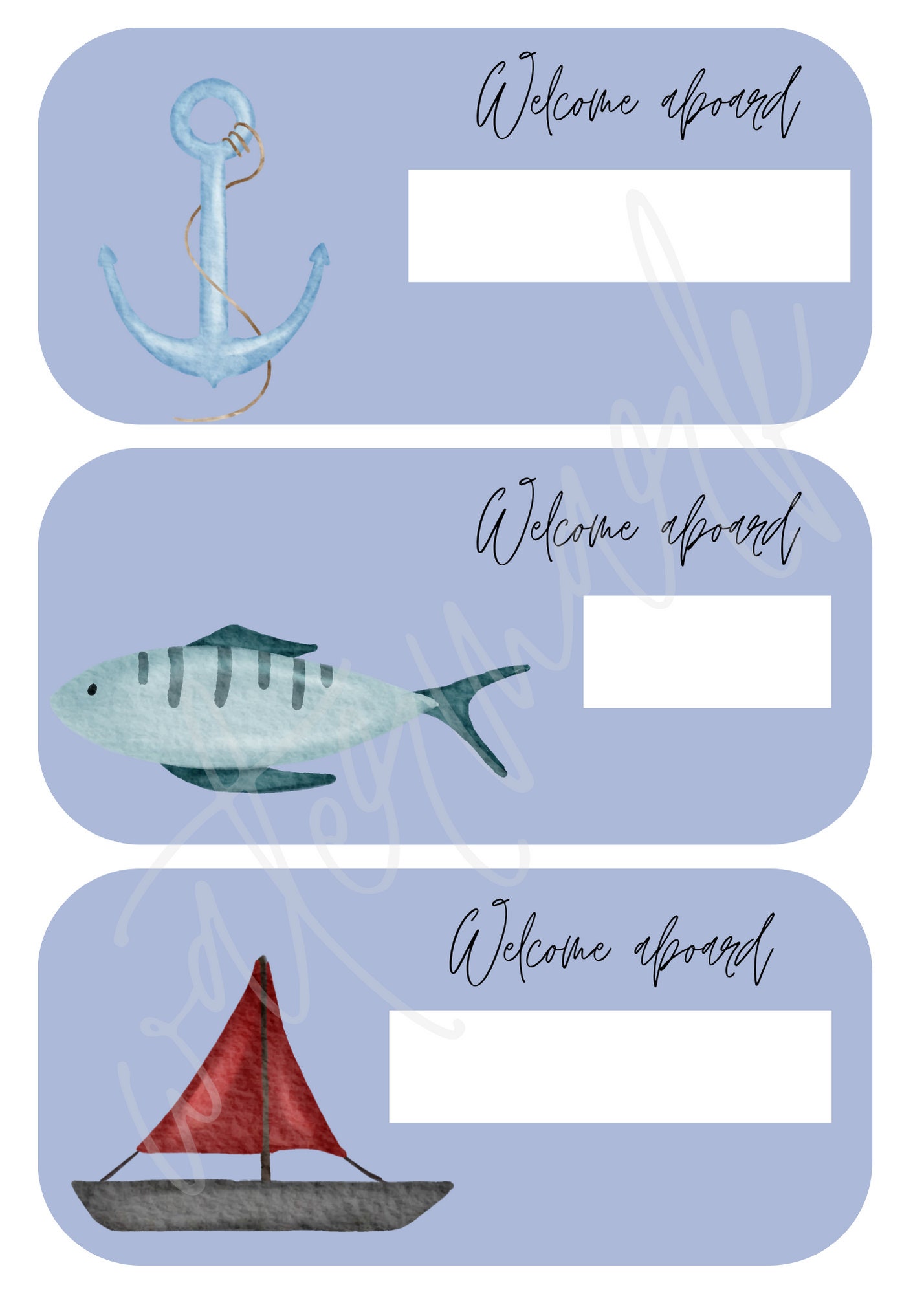 RA 'welcome Aboard' Nautical Door Decs - Etsy