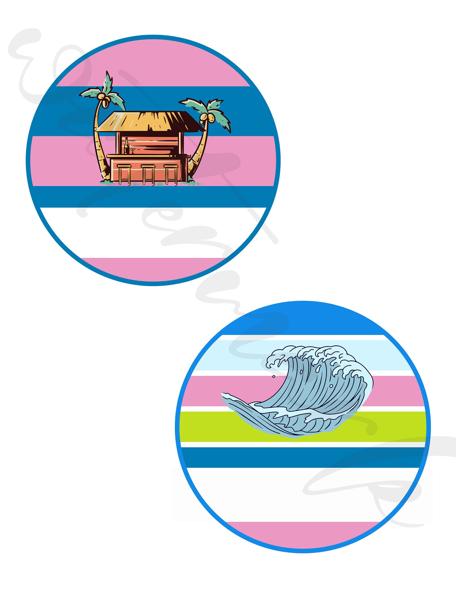 Printable 'beach & Chill' RA Door Decs, Student Name Tags - Etsy