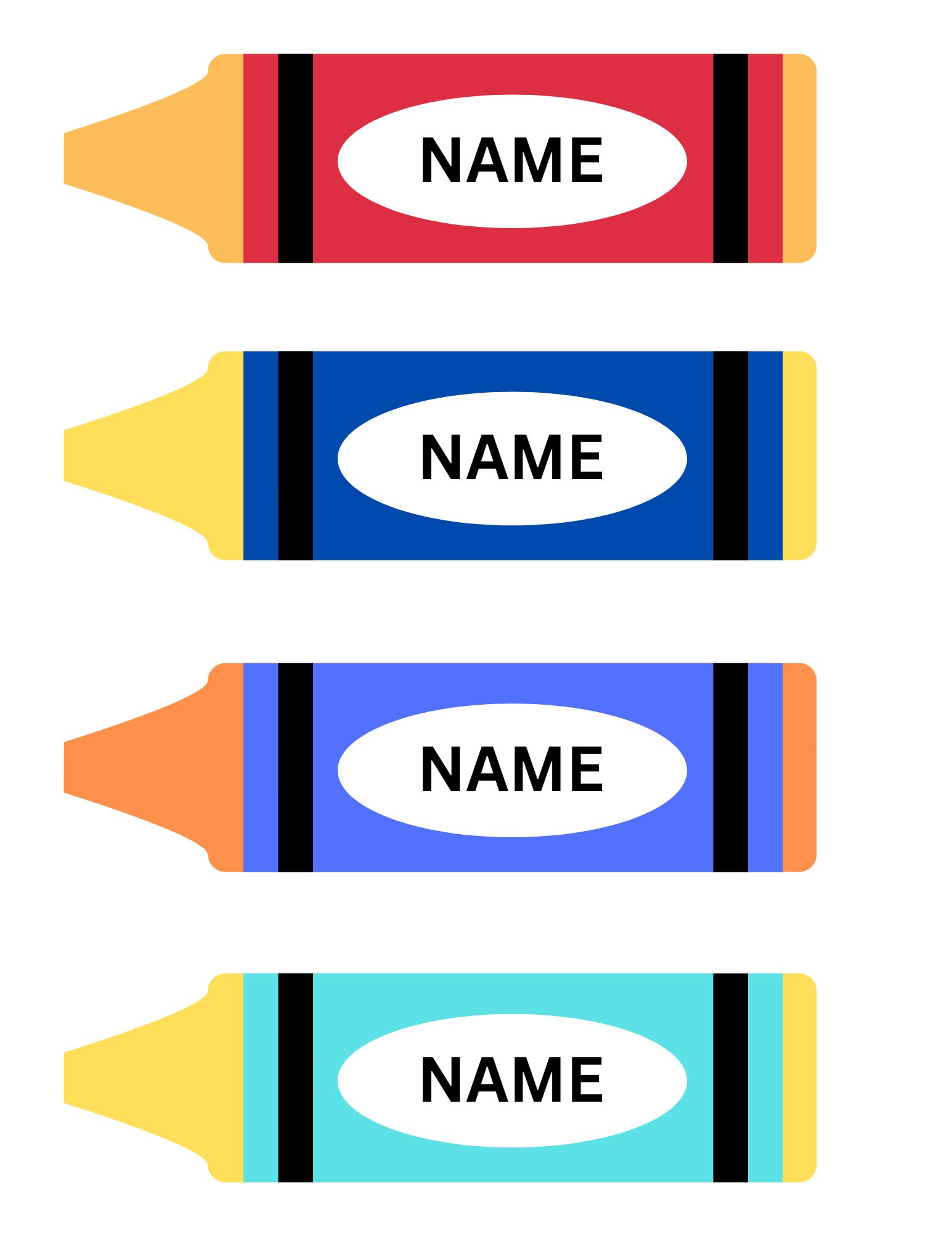 Printable RA Crayon Door Decs - Etsy