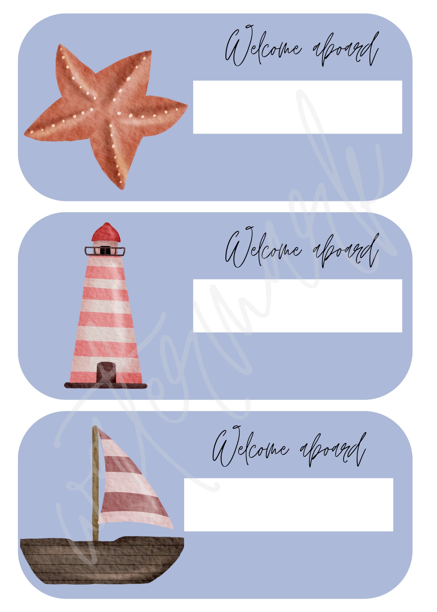 RA 'welcome Aboard' Nautical Door Decs - Etsy