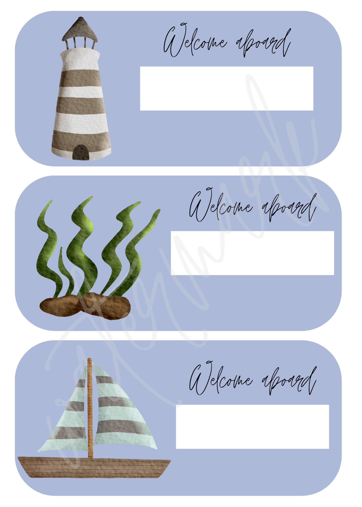 RA 'welcome Aboard' Nautical Door Decs - Etsy