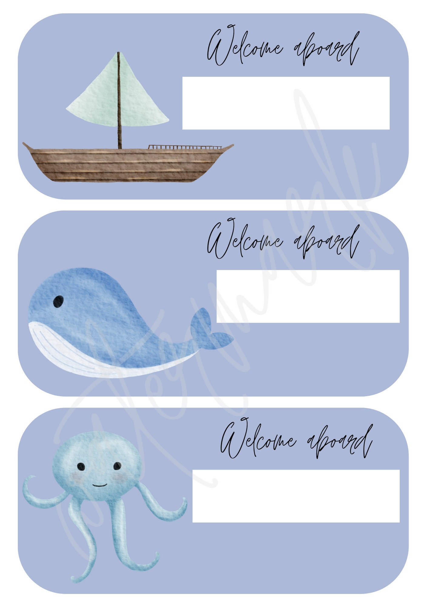 RA 'welcome Aboard' Nautical Door Decs - Etsy