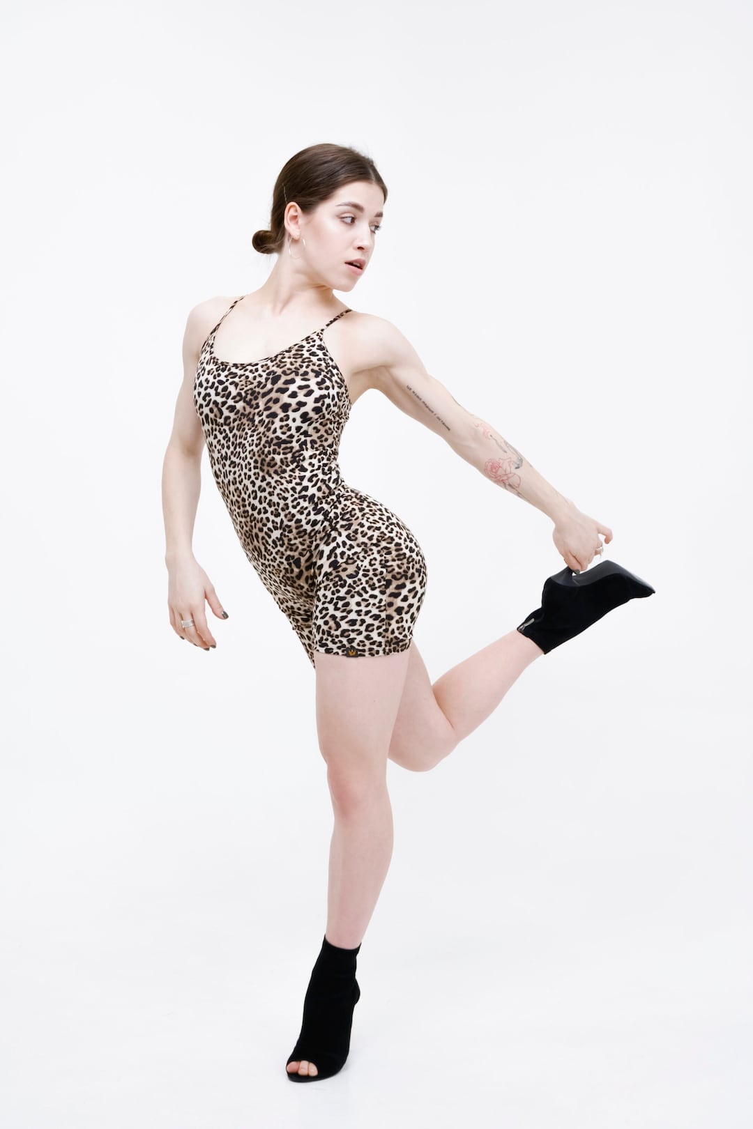 Leopard Wild Animal Skin Printed Swimsuit Bodysuit Bathing Suit Leotard ...