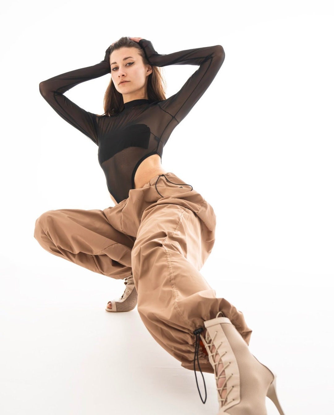 Sheer Mesh See Thru Bodysuit, High Cut Bodysuit Women, See Through ...