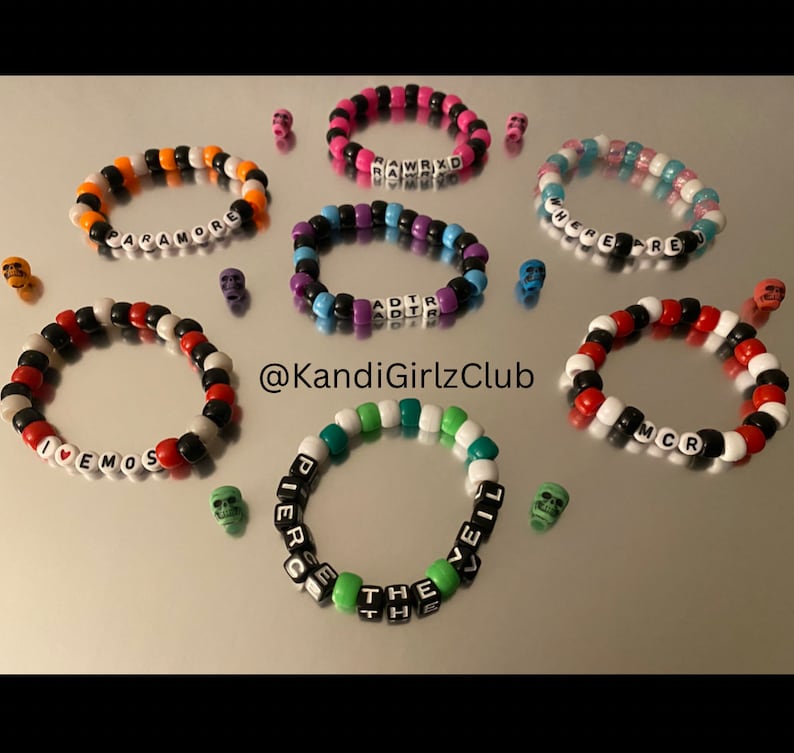 Emo Beaded Bracelet - Custom - Etsy