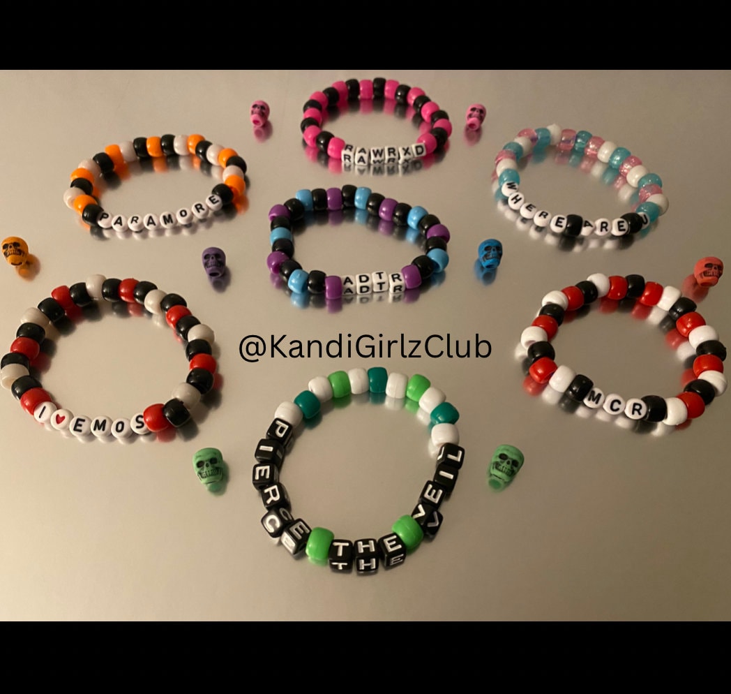 Emo Beaded Bracelet - Custom - Etsy