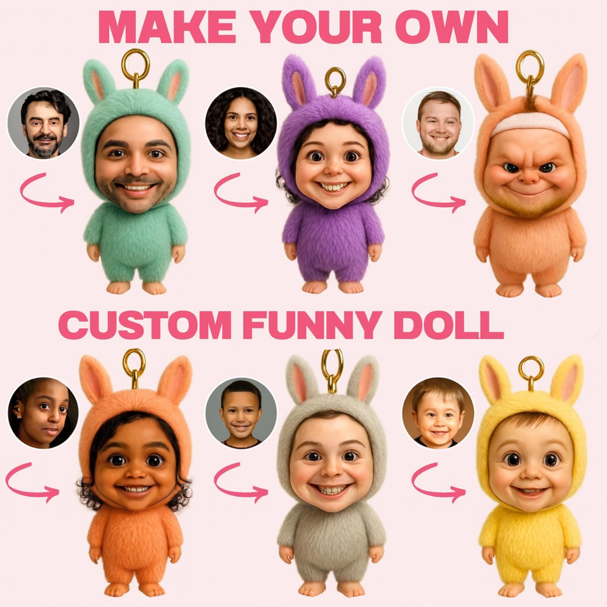 Custom Dolls Inspired by Laboo, Hand-painted Dolls, Personalized ...