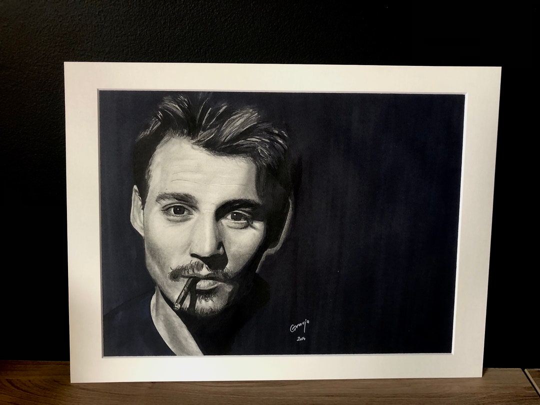 Original Drawing - Johnny Depp Portrait - Etsy