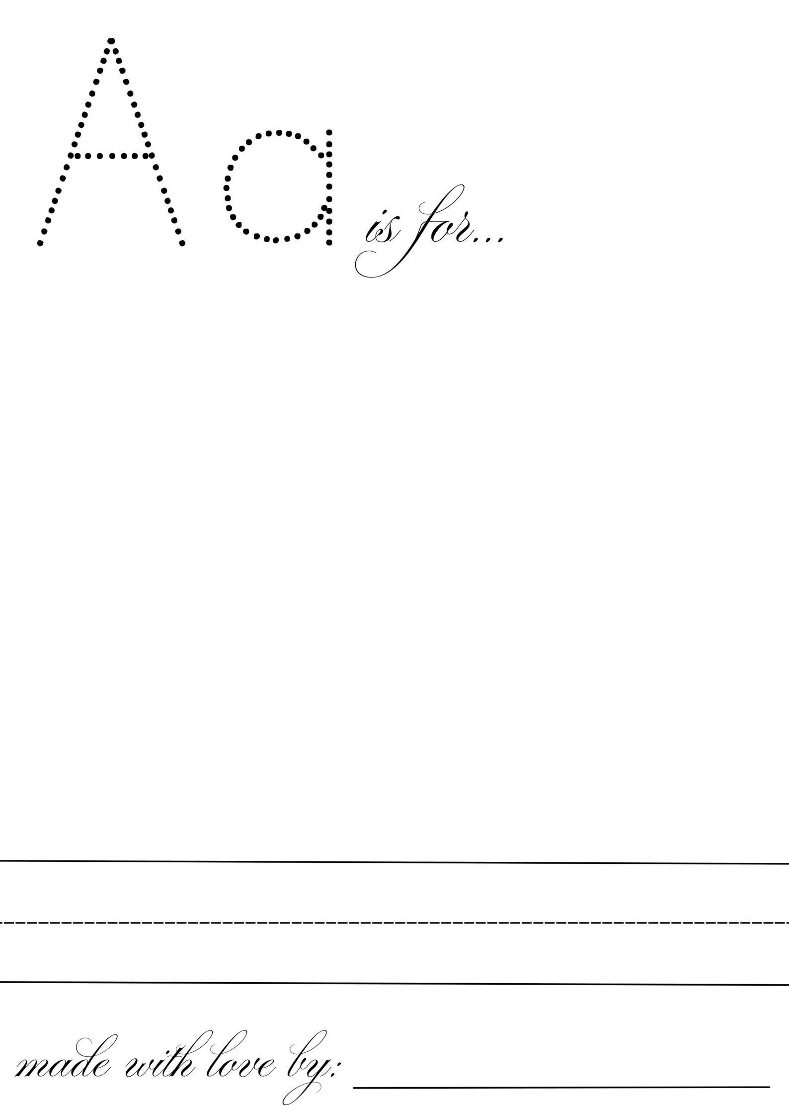 Blank Alphabet Book, Baby's First ABC Book, Baby's First Alphabet Book ...