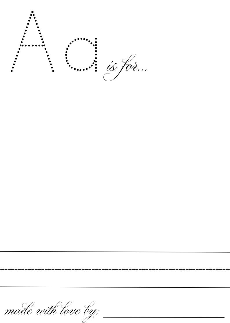 Blank Alphabet Book, Babys First ABC Book, Babys First Alphabet Book ...