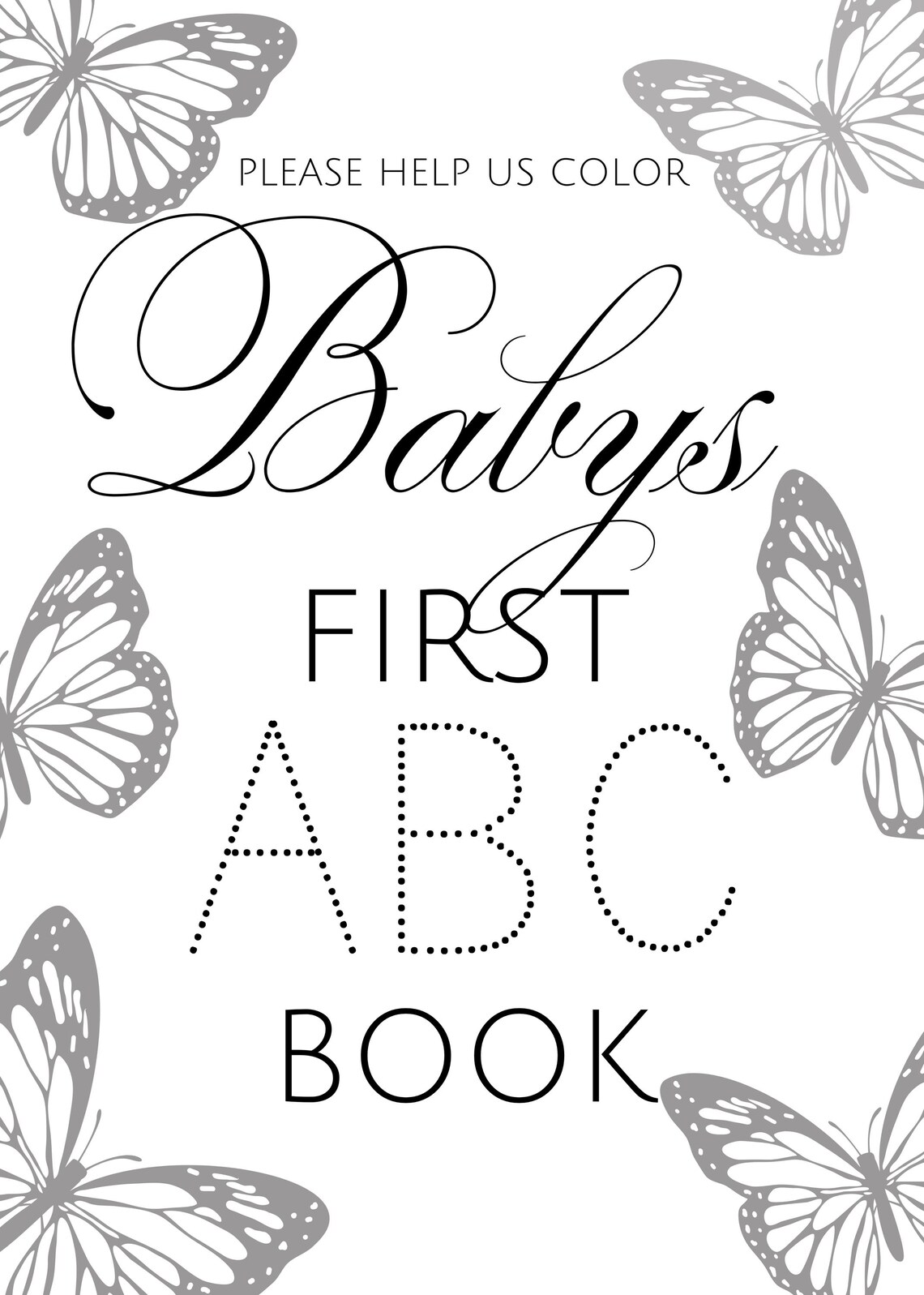 Blank Alphabet Book, Baby's First ABC Book, Baby's First Alphabet Book ...
