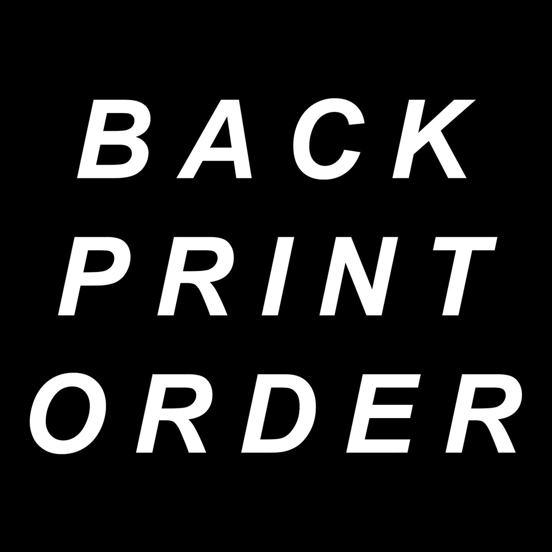 Back Print Order - Etsy