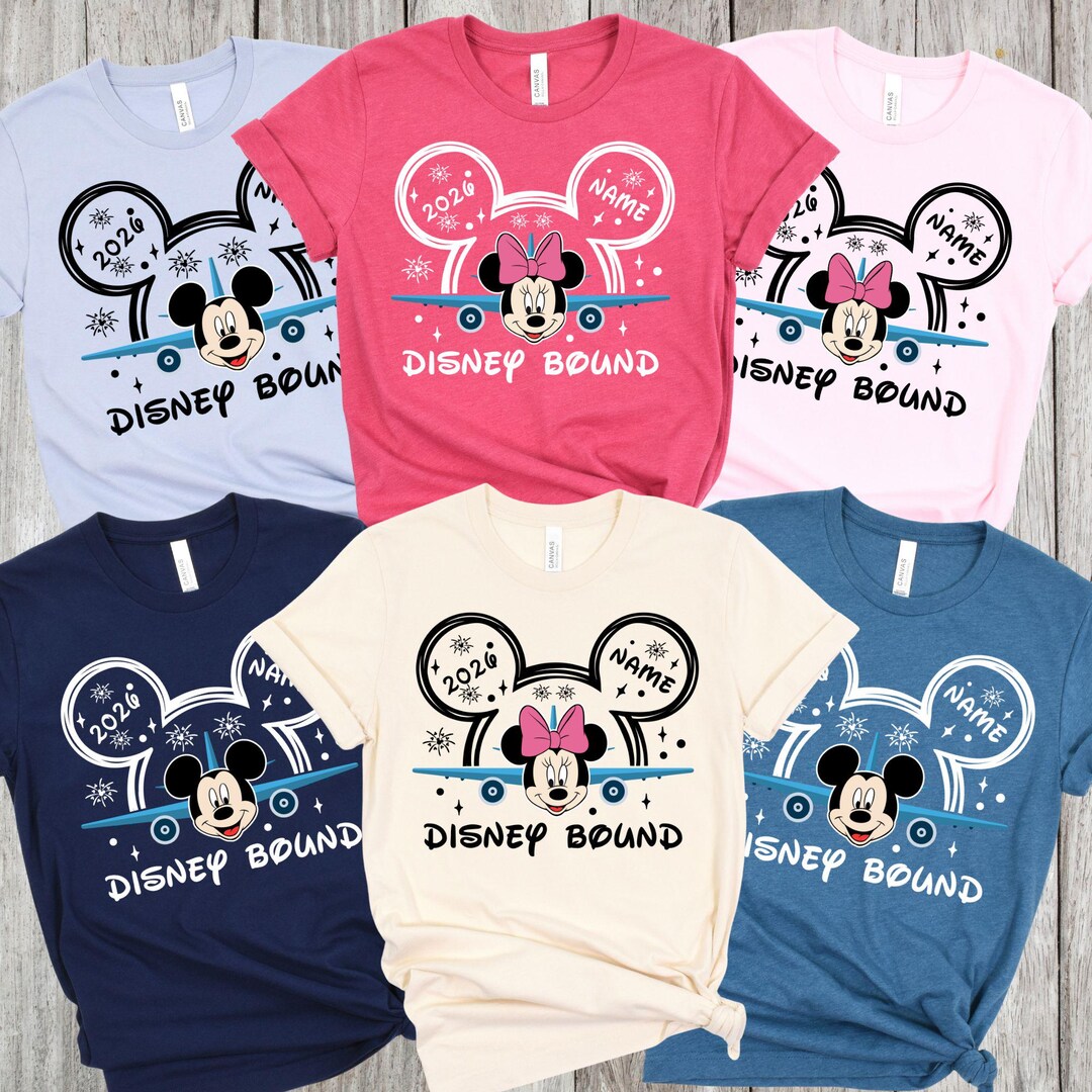 Custom Disney Bound 2026 Shirt, Disney Airplane Tee, Comfort Colors ...
