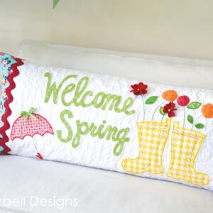Welcome Spring! Bench Pillow - Embroidery CD by Kimberbell - KD516 - Etsy