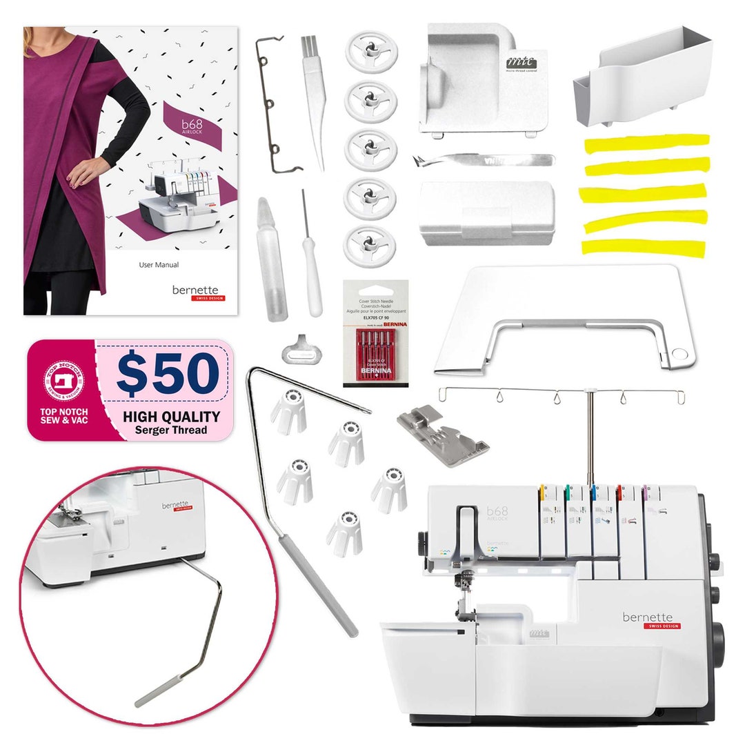Bernette B68 Airlock Combination Serger Machine Bundle - Etsy