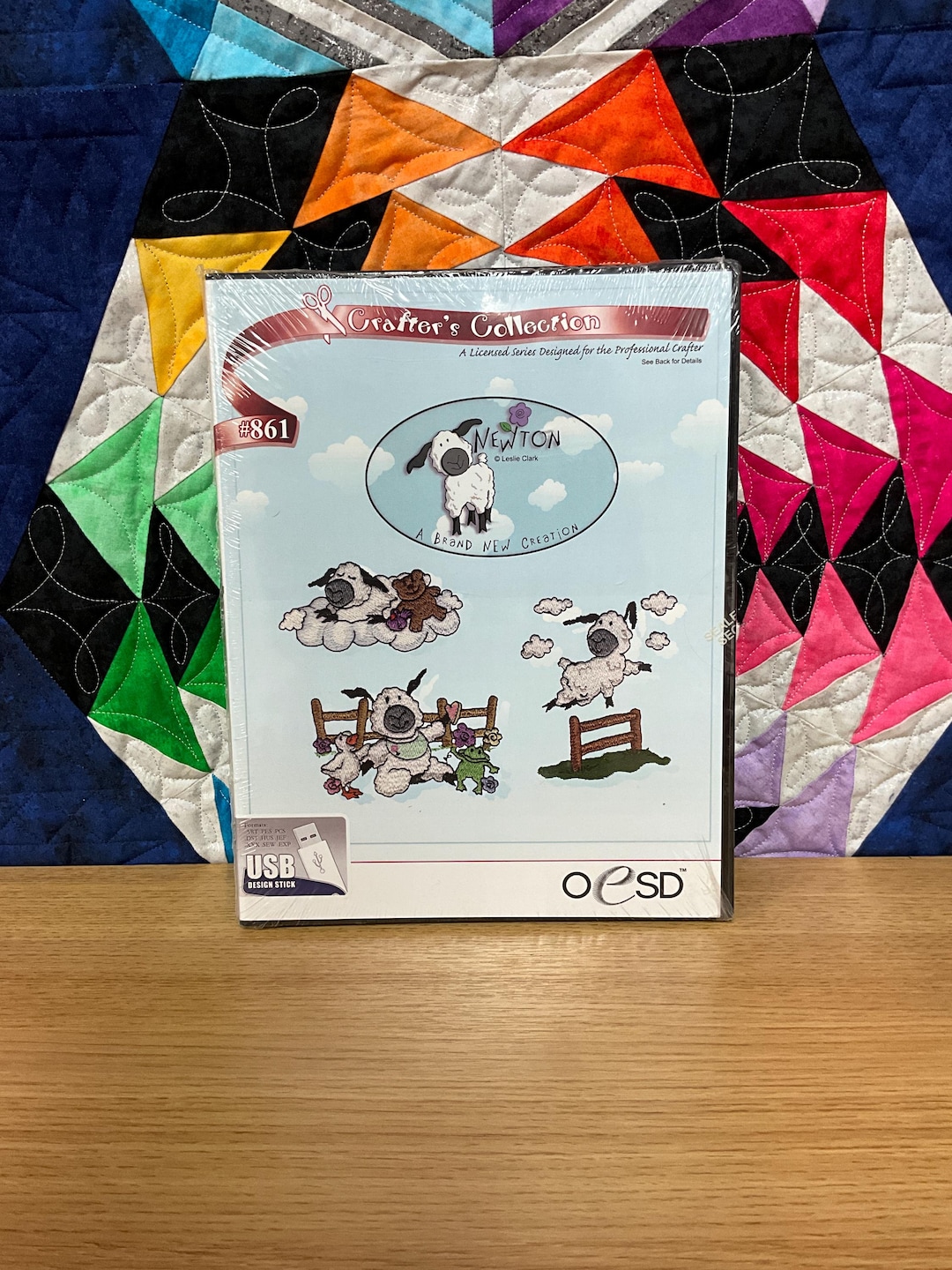 OESD Embroidery Machine Designs USB Newton Lamb by Leslie Clark #861 ...