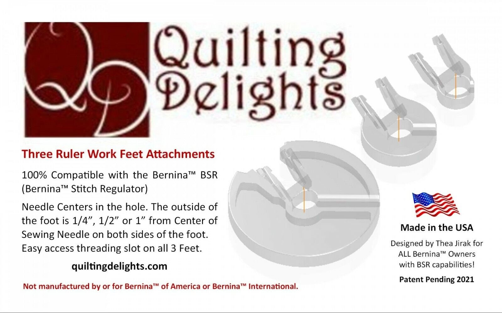 Quilting Delights BSR Ruler Work Foot Attachment Compatible With ...