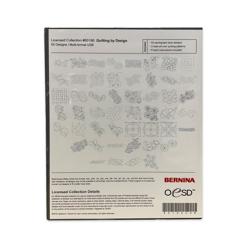 Quilting by Design With Jessica Schick #80196 USB Version OESD ...