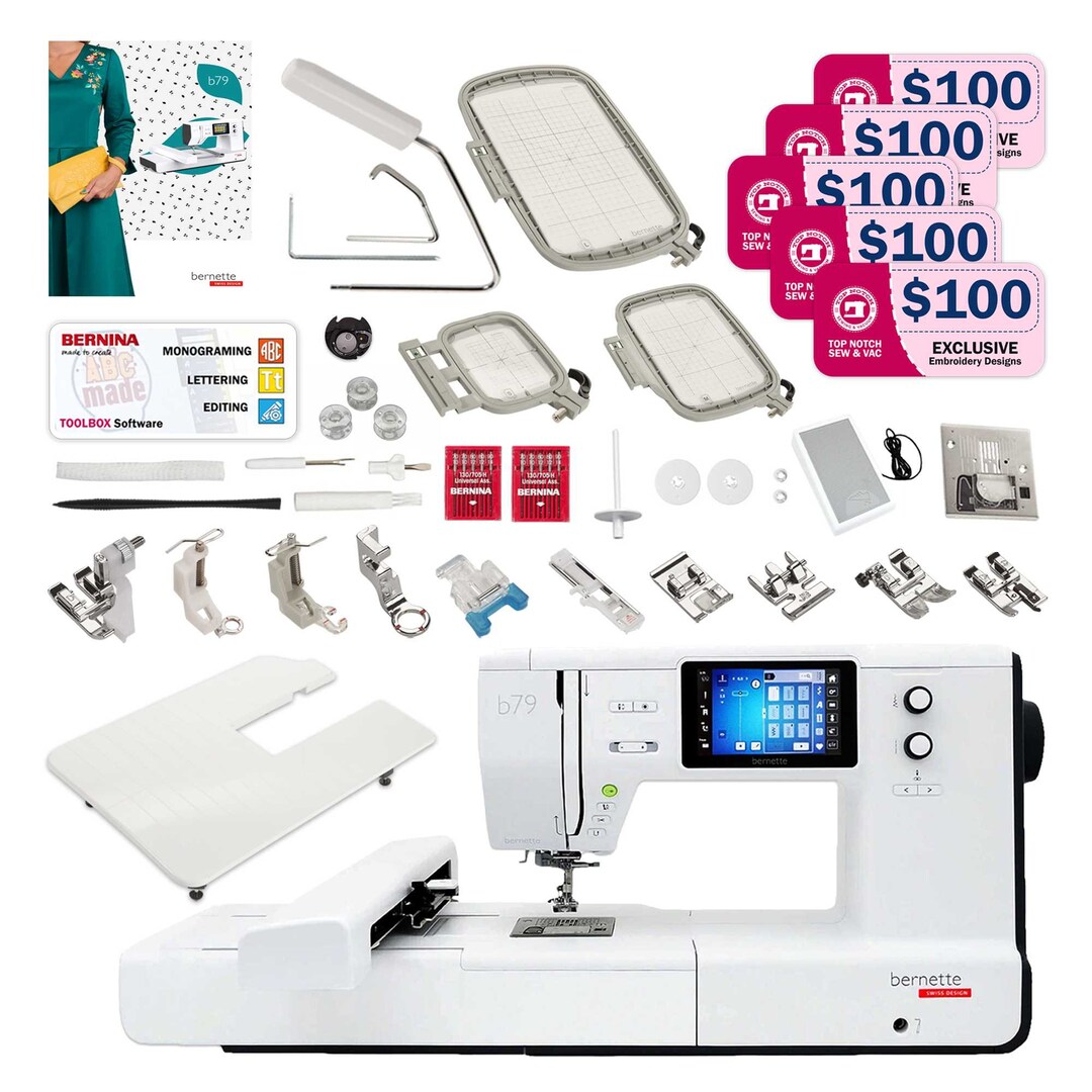 Bernette B79 Sewing and Embroidery Machine - Over 500 Worth Embroidery ...