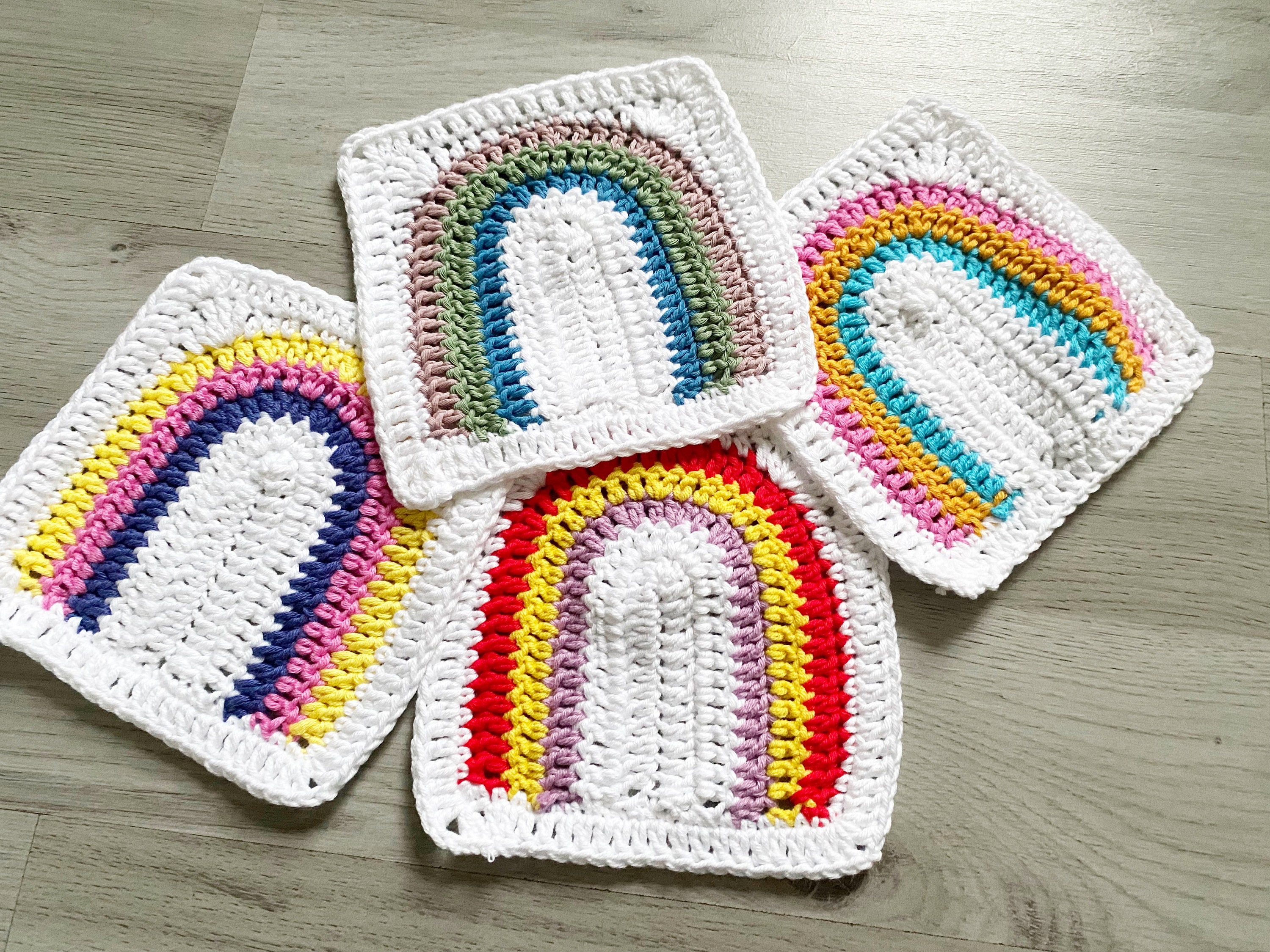 Rainbow Granny Square **CROCHET PATTERN - Etsy