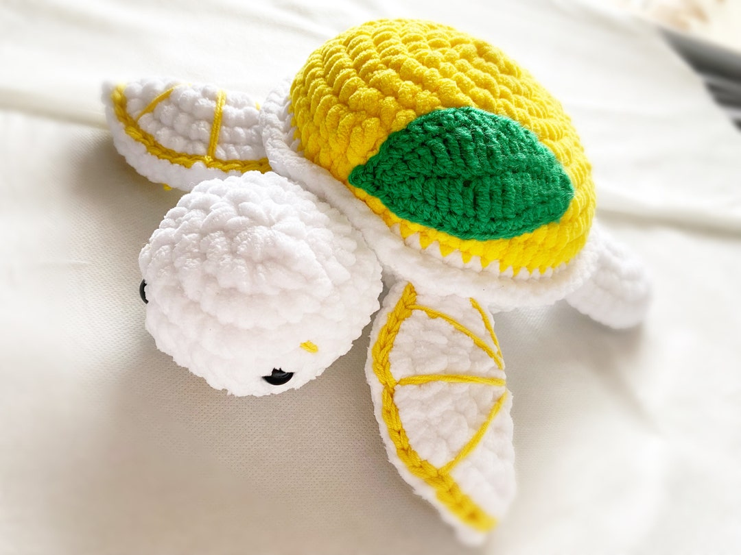 Lemon Turtle Amigurumi Cute Sea Creature With Fruit Toy Plush Yarn Cute ...