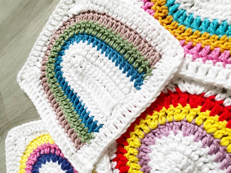 Rainbow Granny Square **CROCHET PATTERN - Etsy