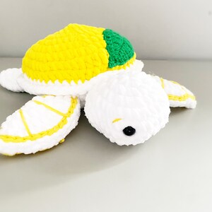 Lemon Turtle Amigurumi Cute Sea Creature With Fruit Toy Plush Yarn Cute ...