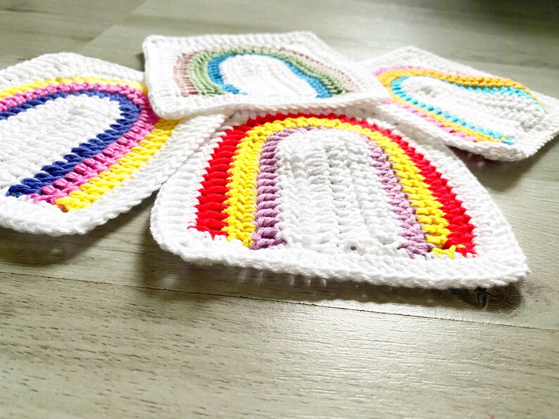 Rainbow Granny Square **CROCHET PATTERN - Etsy