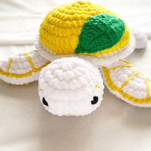 Lemon Turtle Amigurumi Cute Sea Creature With Fruit Toy Plush Yarn Cute ...