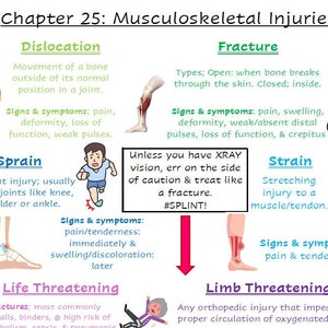 Musculoskeletal Injuries EMT Crash Course Chapter 25 - Etsy
