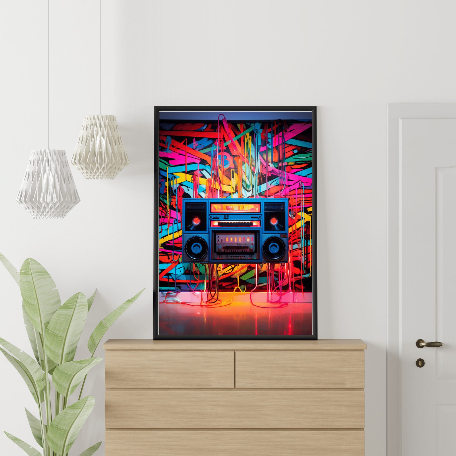 1980's Retro Cassette Wall Art, Digital Print, Vintage Art, 1980's Art ...