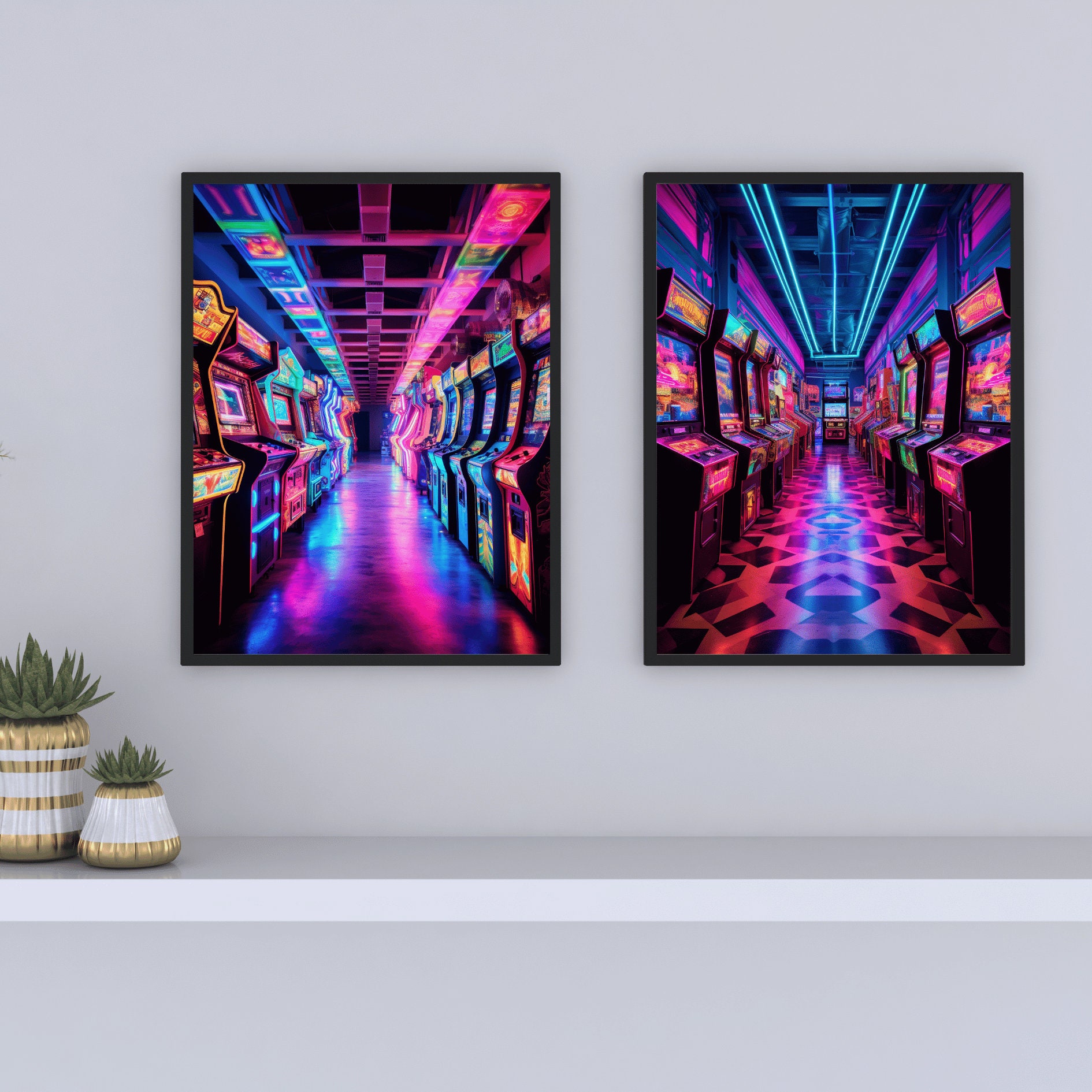 1980's Retro Gaming Console Wall Art, Digital Print, Vintage Art, 1980 ...