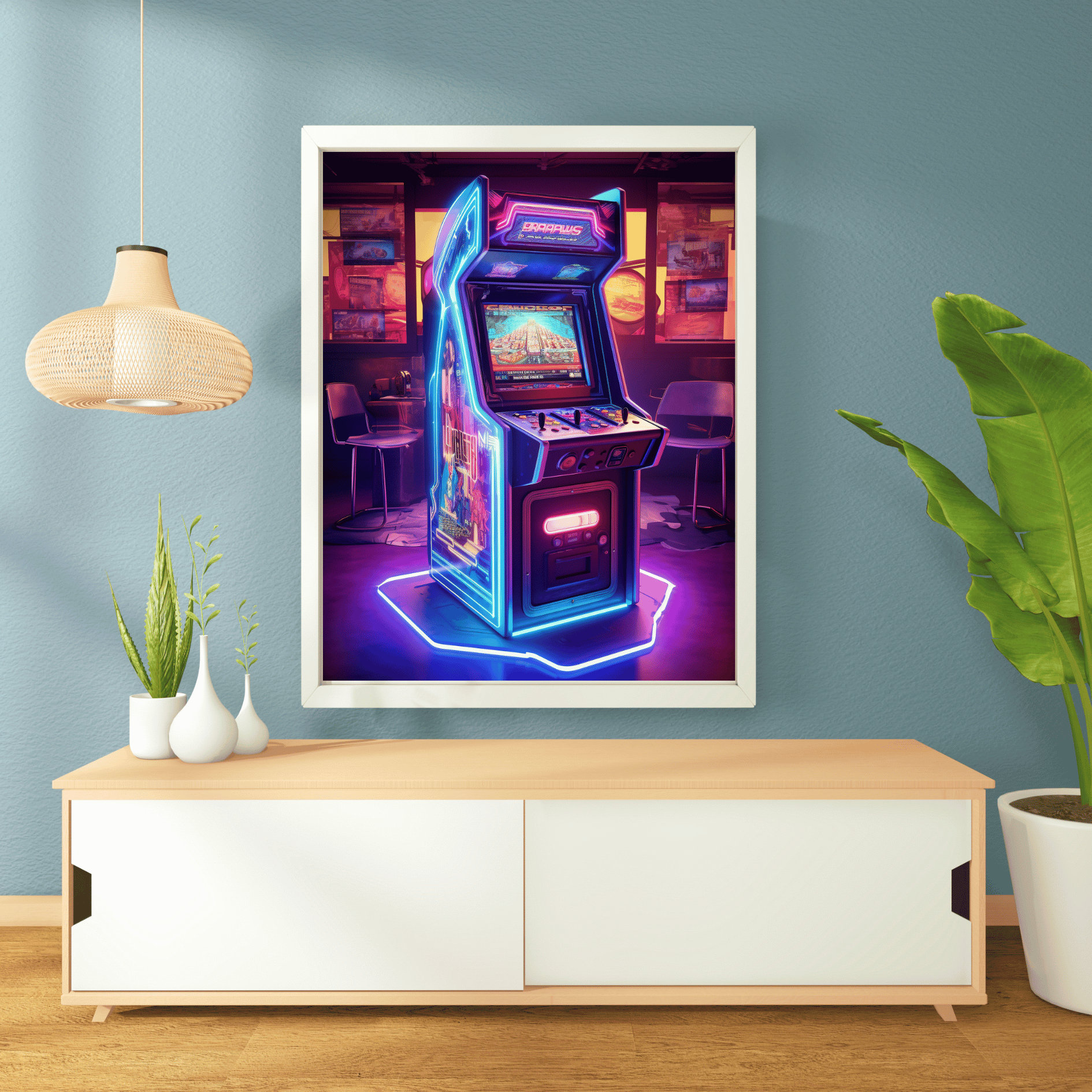 1980's Retro Gaming Console Wall Art, Digital Print, Vintage Art, 1980 ...