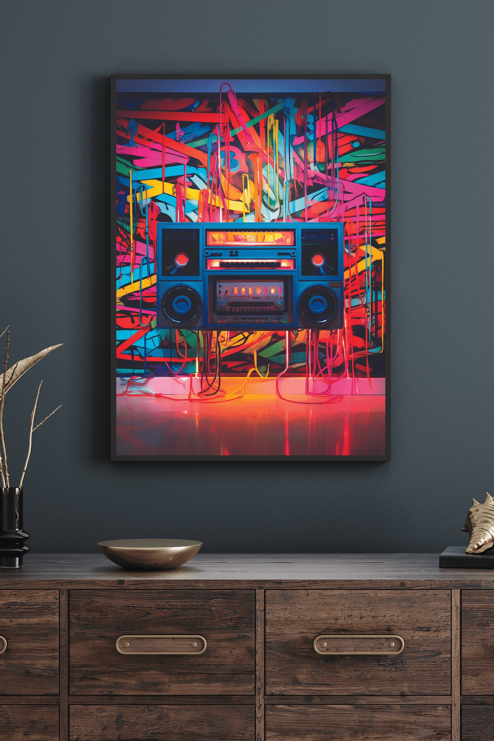 1980's Retro Cassette Wall Art, Digital Print, Vintage Art, 1980's Art ...