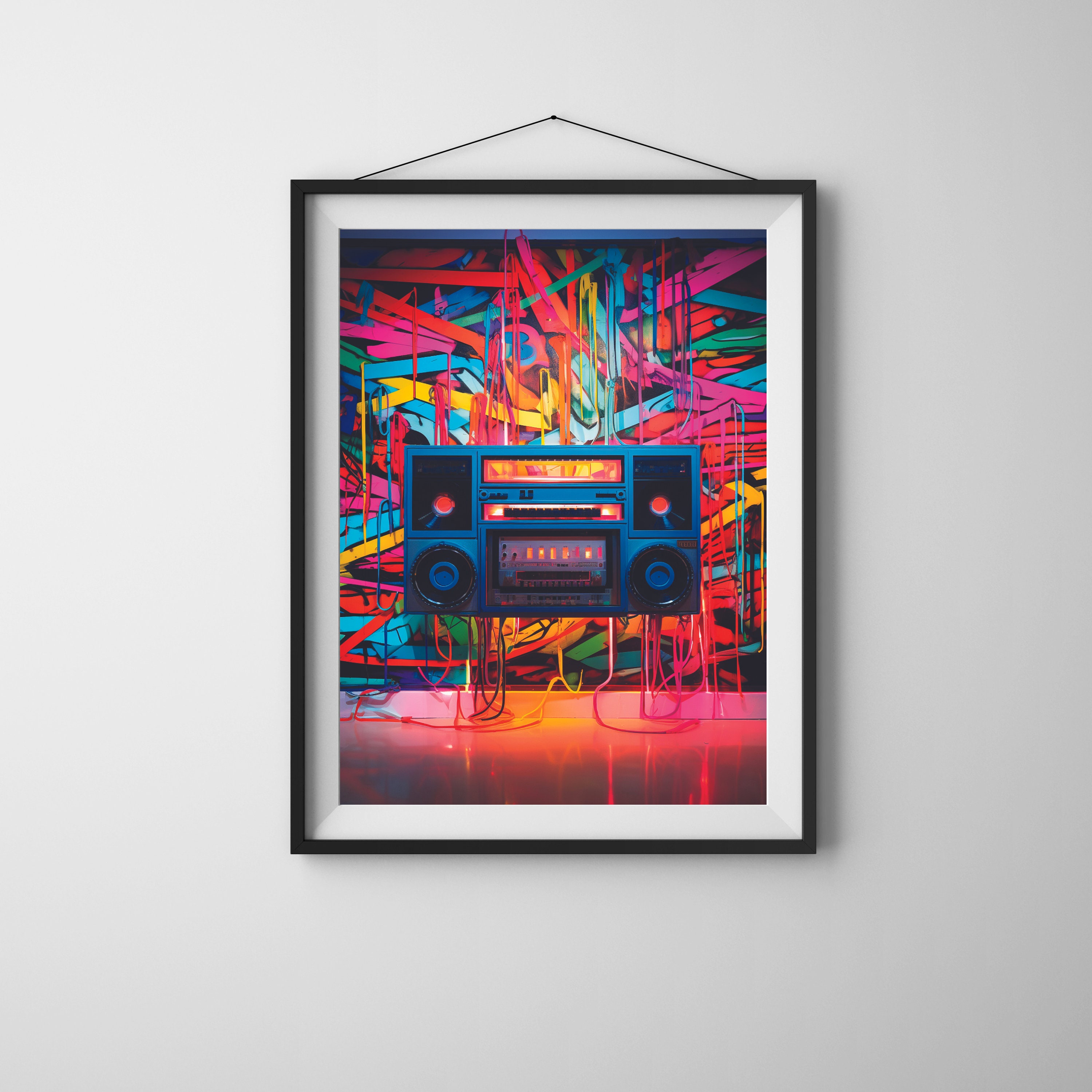 1980's Retro Cassette Wall Art, Digital Print, Vintage Art, 1980's Art ...