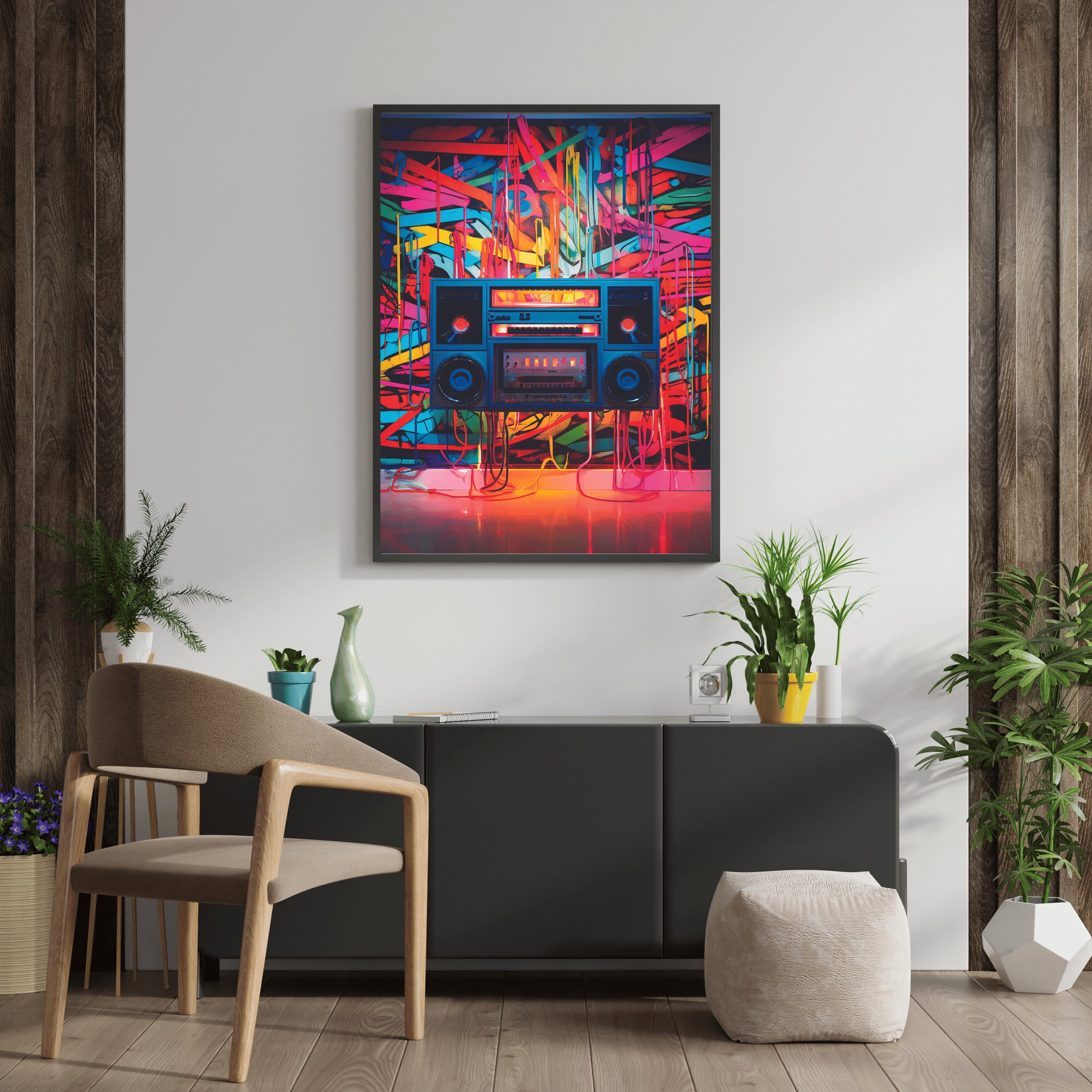 1980's Retro Cassette Wall Art, Digital Print, Vintage Art, 1980's Art ...
