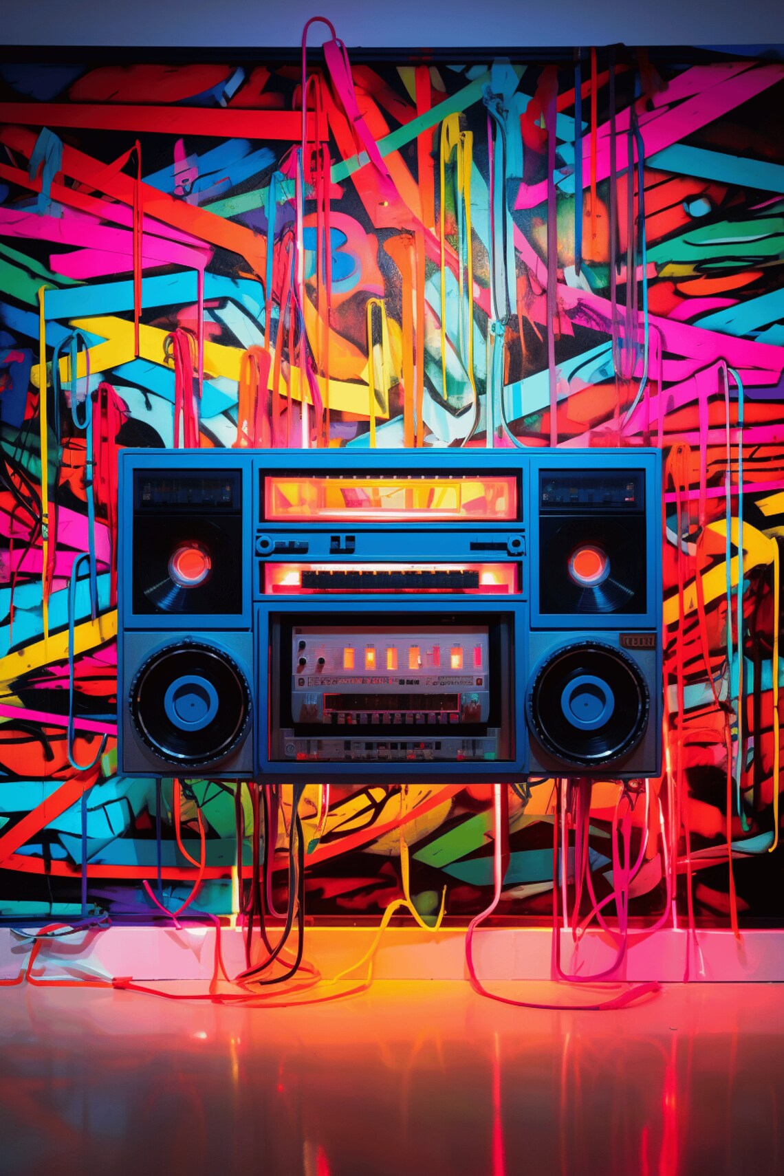1980's Retro Cassette Wall Art, Digital Print, Vintage Art, 1980's Art ...