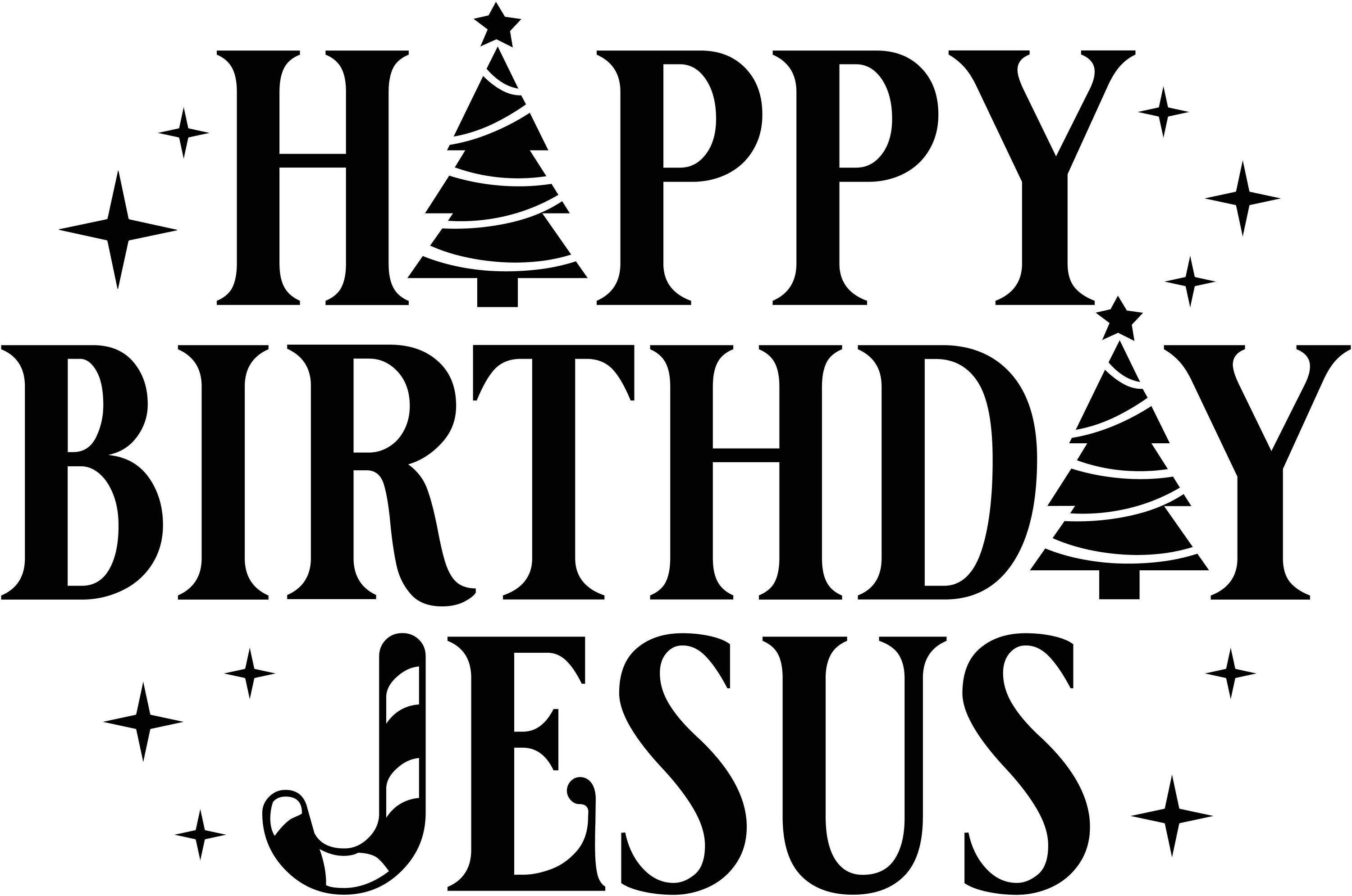 Happy Birthday Jesus, Merry Christmas, White and Black Versions ...