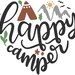 Happy Camper, Layered Cricut Design Cut File SVG + PNG + JPEG + Eps ...