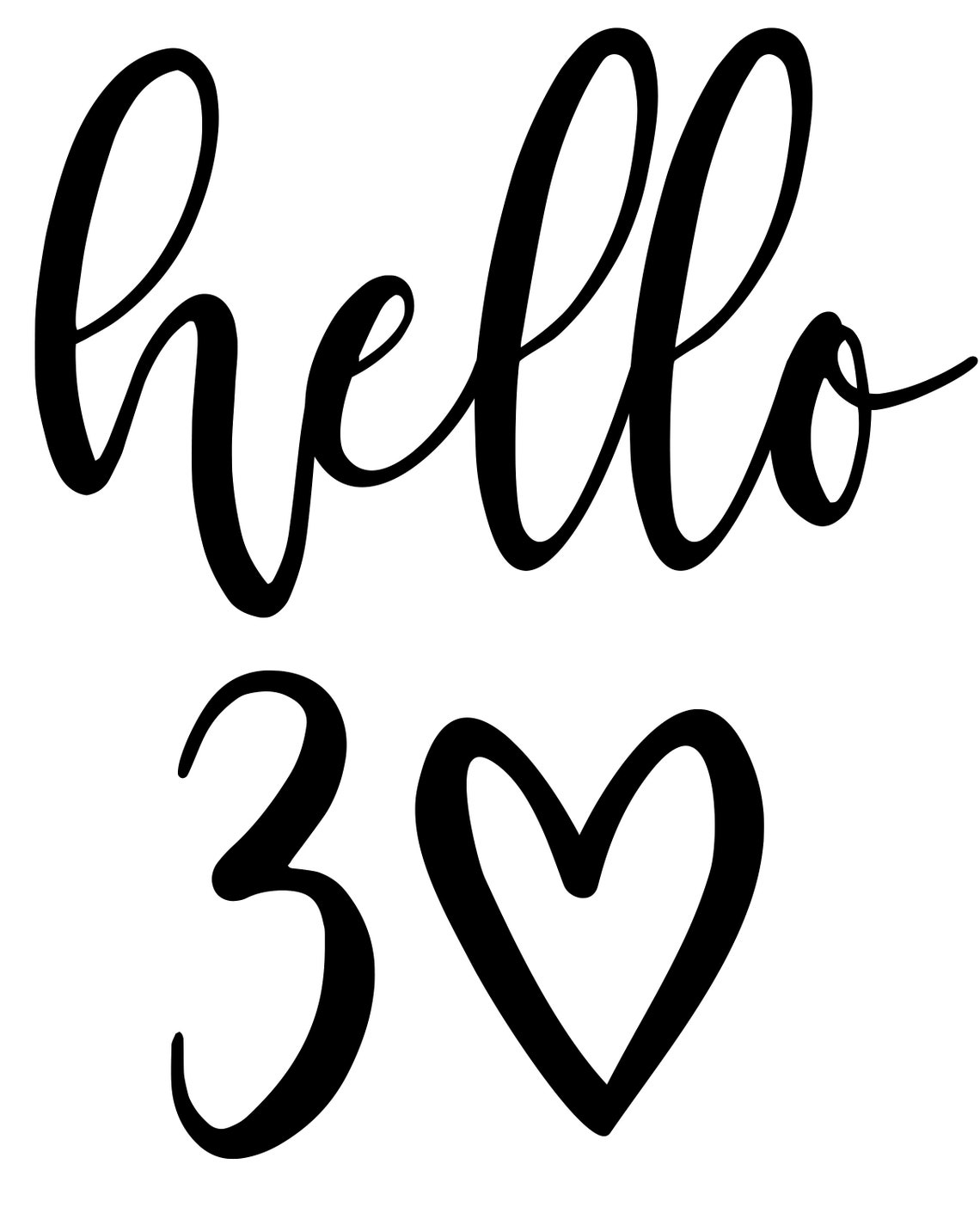 Hello 30 SVG: Cheers to Thirty, Layered Cut File (digital Download) - Etsy